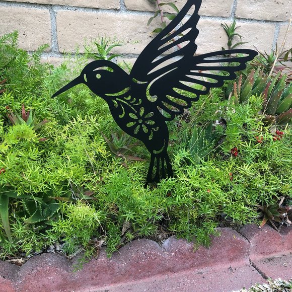 Accents | Silhouette Hummingbird Metal Stake Cut Out | Poshmark